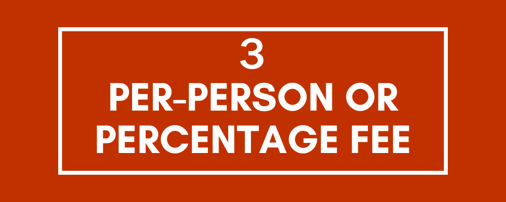 Comparing event management agency fee structures.